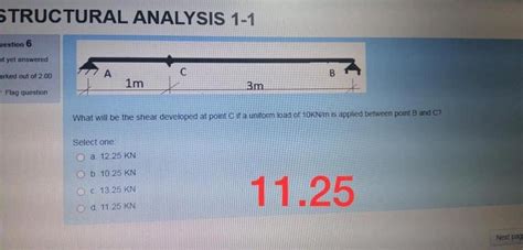 Solved Structural Analysis 1 1 Uuestion 6 St Yet Answered