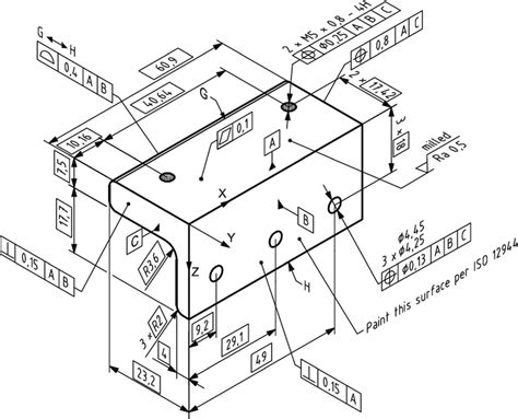 An Example Of Standardized Presentation Of Pmi On A 3d Model Download Scientific Diagram