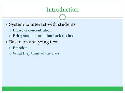 Ppt Semantic Based Emotional Inference And Agent Interaction Applied