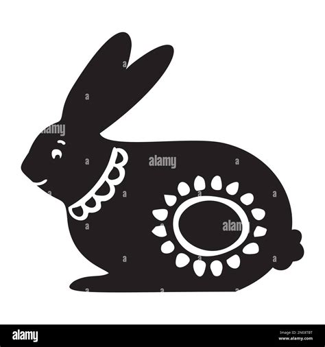 Cute Easter Bunny Cartoon Clipart Vector Rabbit Motif Stock Vector
