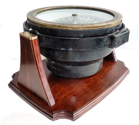 Lord Kelvin Bottomley And Baird Threaded Nautical Compass Display At