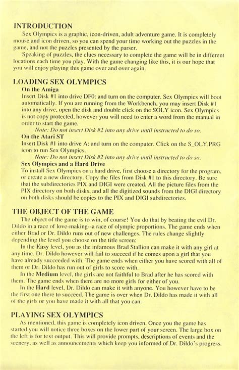 Atari St Sex Olympics Scans Dump Download Screenshots Ads Videos