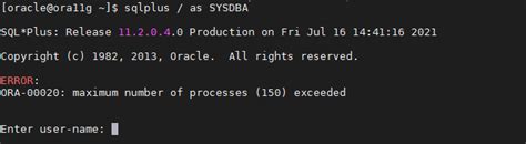 Oracle 数据库设置最大进程数参数方法，oracle最大进程数满了处理方法，sysdba管理员登录报“maximum Number Of