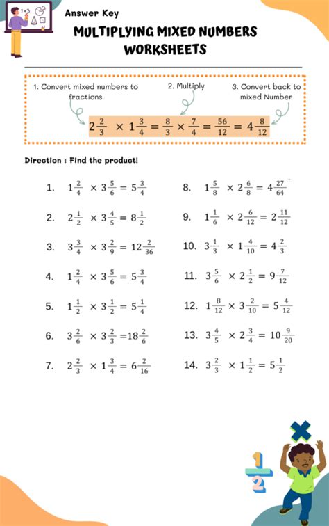 Multiplying Mixed Numbers Worksheets WorksheetsGO