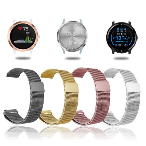 Correa De Acero Inoxidable Para Garmin Vivoactive 3 4 4s Band Watch