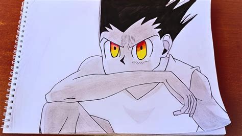 How To Draw Gon Freecss From Hxh Tutorial Youtube