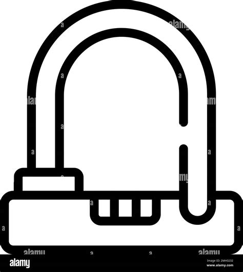 Bike Padlock Icon Outline Vector Sport Safety Lock Transport Stock Vector Image And Art Alamy