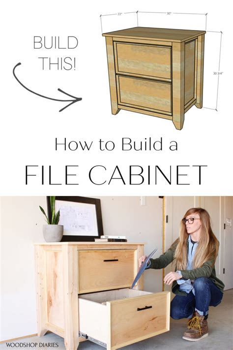 Diy File Cabinet Woodworking Plans To Build A Wooden Filing Cabinet