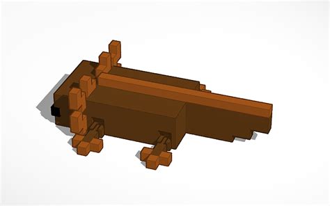 3d Design Minecraft Wild Type Axolotl Tinkercad