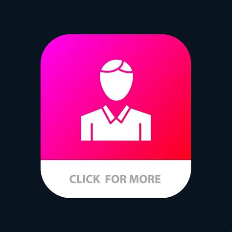 Account Human Man Person Mobile App Button Android And Ios Glyph