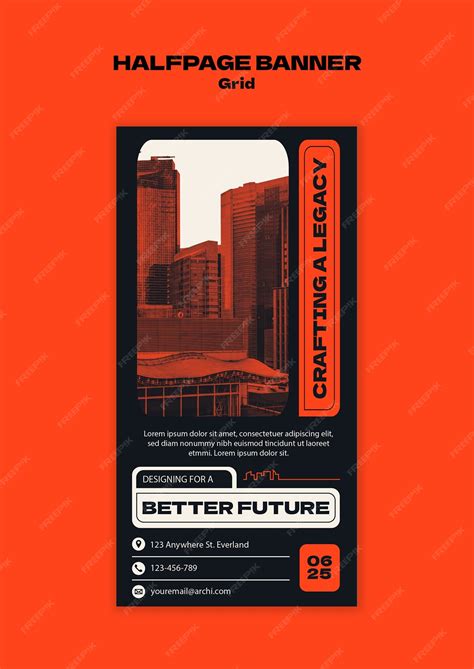 Free Psd Grid Architecture Template Design