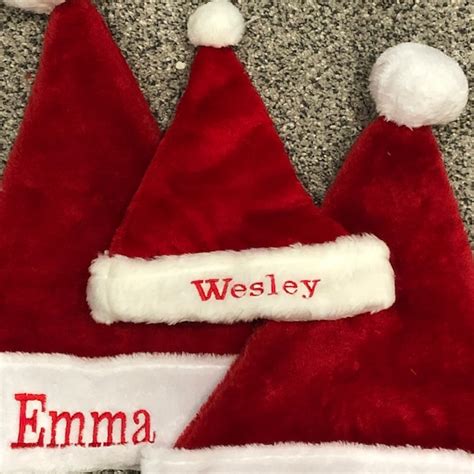 Plush Santa Hat Adult Etsy