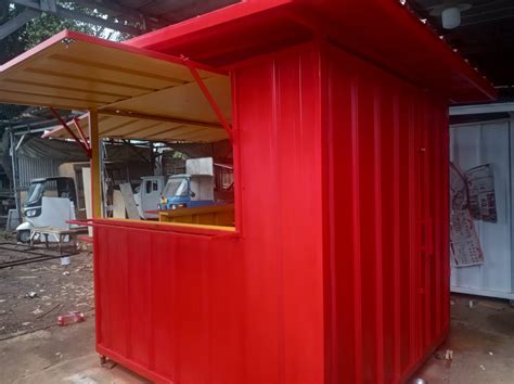Booth Semi Kontainer Warna Merah PAPIP CO ID CUSTOM YOUR IDEA