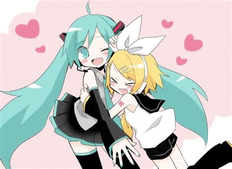 Miku And Rin Vocaloid Miku Anime