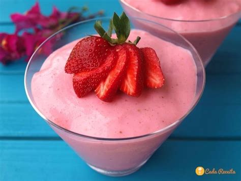 Mousse de morango muito fácil Cada Receita