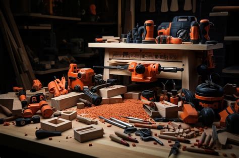 Premium AI Image CloseUp Of Carpenter Product Photography Generative AI