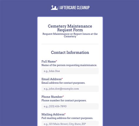 Maintenance Request Form Form Falcon