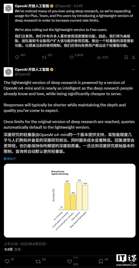 Openai推出轻量化chatgpt研究工具，免费用户可使用 Ai导航站