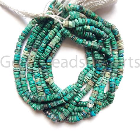 Chrysocolla Tyre Shape Beads AAA Beautiful Chrysocolla Beads Smooth