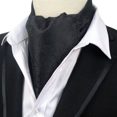 Paisley Jacquard Solid Ascot Tie Gentleman Rules