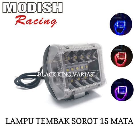 Jual Lampu LED Bar Tembak Sorot Laser Gun CREE Motor Lampu Laser Plus Senja Lampu Senja Mata