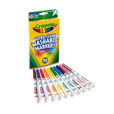 Crayola® Ultra Clean Fine Line Classic Color Markers 10 Count Michaels