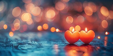 테이블 상단과 복사 공간이 있는 발렌타인 데이를 위한 촛불 분위기 빈티지 톤 흐릿한 커플 하트 배경 이미지 바탕 화면 배경 발렌타인 사랑 로맨틱 배경 일러스트 및 사진