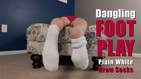 Dangling Foot Play In Plain White Crew Socks Kylie Jacobsx Mp4