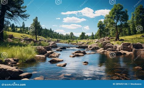Spectacular River Scenery Finely Detailed Cinematic Photography With