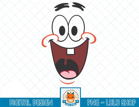 Spongebob Squarepants Patrick Big Face Smile T Shirt Png Inspire Uplift