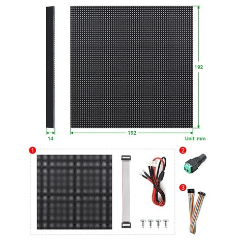 Waveshare RGB Full Color LED Matrix Panel 3mm Pitch 64 X 64 Pixels