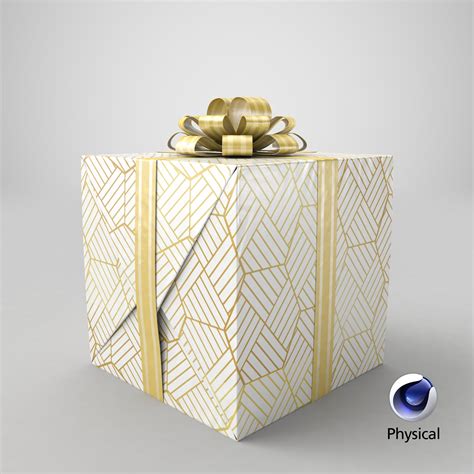 황금 선물 상자 01 3d 모델 19 Max Fbx Obj Ma C4d Free3d