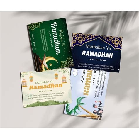 Jual Custom Cetak Label Kartu Dan Stiker Ucapan Ramadhan Kartu Ucapan