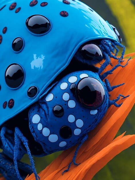 Premium Ai Image Closeup Of Ladybug Illustration Ai Generative