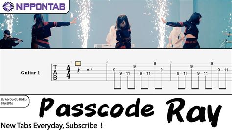 【guitar Tab】〚passcode〛ray ギター Tab譜 Youtube