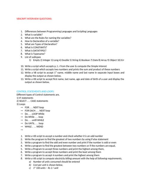 Vb Interview Questions Pdf Matrix Mathematics Computer File