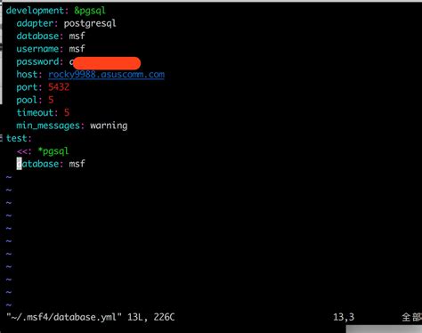 Msf Databaseyml 问题 · Issue 9704 · Rapid7metasploit Framework · Github