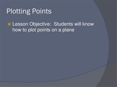 ppt plotting points on a cartesian plane powerpoint presentation