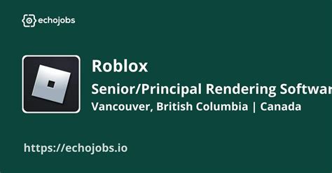 Roblox Is Hiring Senior Principal Rendering Software Engineer Game