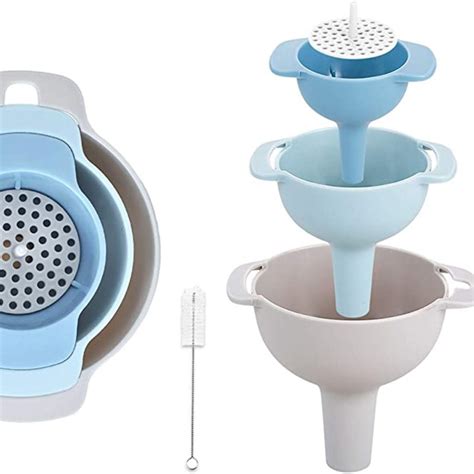 3 Piece Funnel Set Kitchen Funnel With Filter S Vicedeal