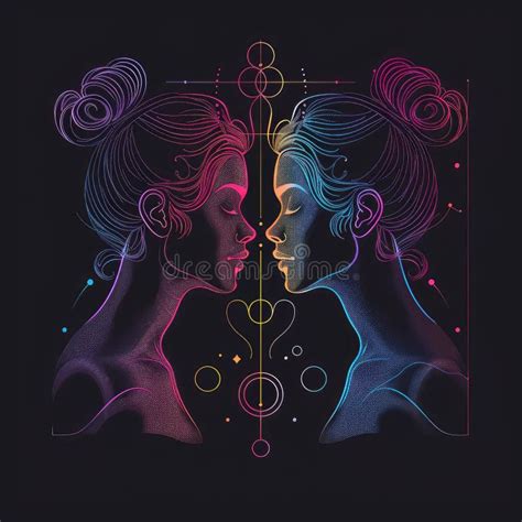 Artistic Representation Of The Zodiac Sign Gemini Symbolizing Duality