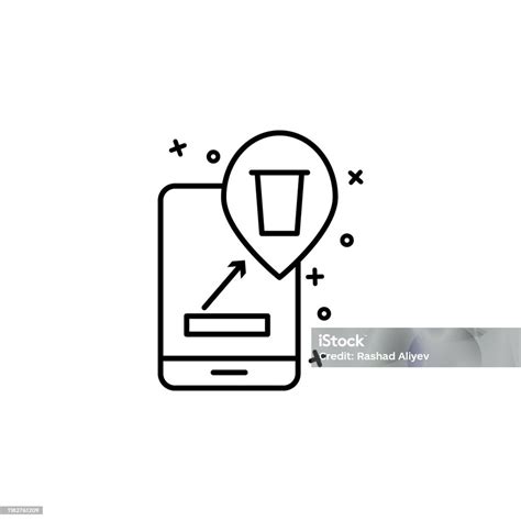 전화 커피 구매 아이콘 Ui 및 Ux 웹 사이트 또는 모바일 응용 프로그램에 대한 간단한 라인 커피 아이콘의 개요 벡터 개념에 대한 스톡 벡터 아트 및 기타 이미지 Istock