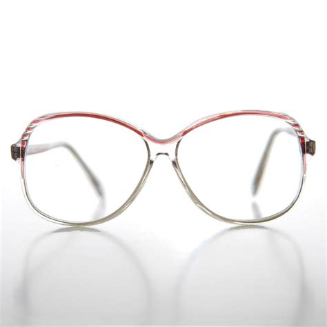 Clear Granny Reading Glasses With Pink Accent 100 200 Etsy