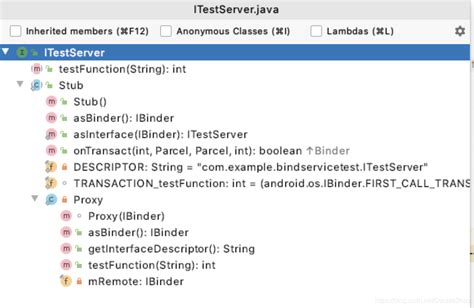 由浅入深 学习 Android Binder（一） Aidlstubasinterface Csdn博客