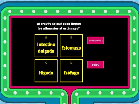 Sistema Digestivo Gameshow Quiz