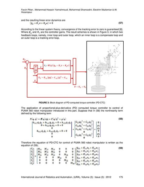 Puma 560 Robot Manipulator Position Computed Torque Control Methods Using Matlab Simulink And