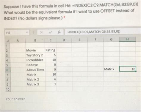 solved suppose i have this formula in cell h6