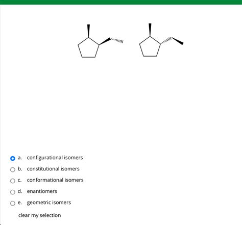 Solved A ﻿configurational Isomersb ﻿constitutional