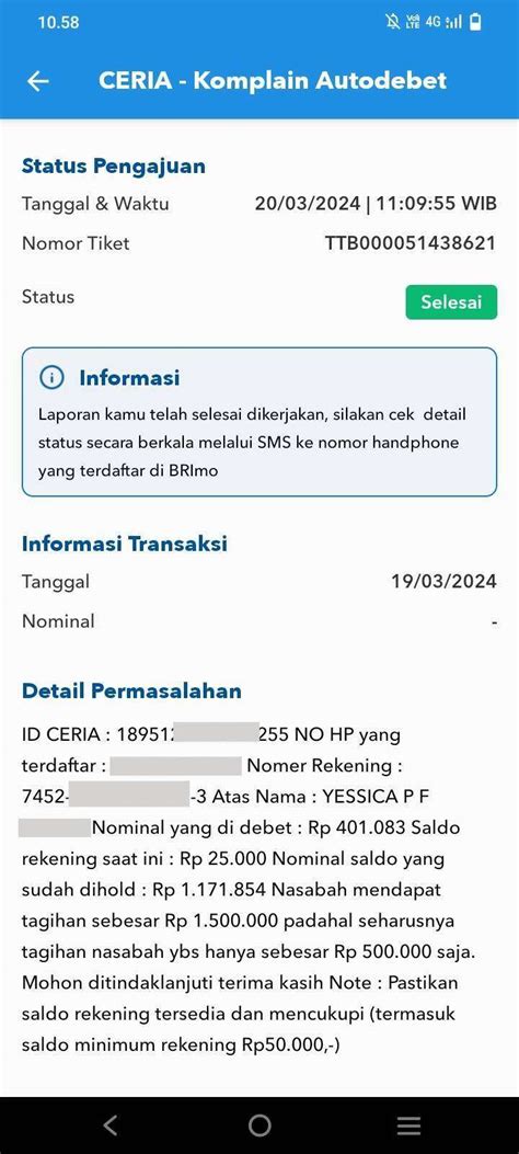CERIA BRI Bermasalah Lagi, Tagihan yang Sudah Terbayar Ditagih Kembali