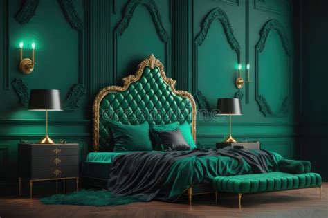 Exclusive Modern Bed And Bedroom Generated Ai Stock Illustration